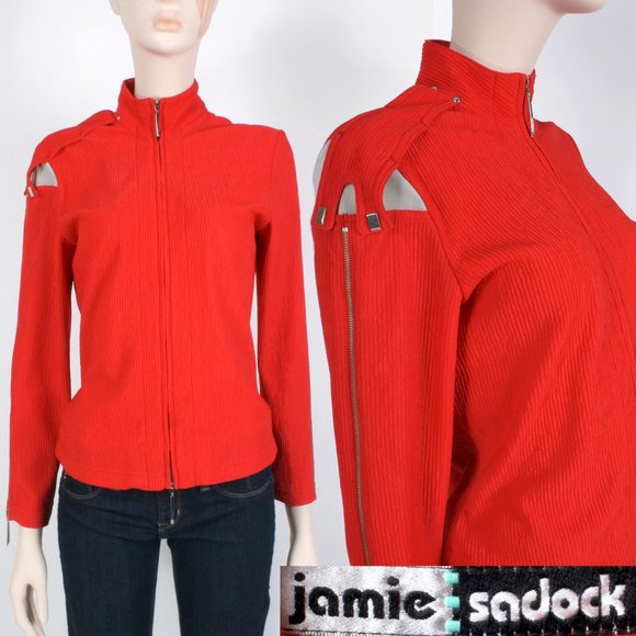 jamie sadock | Jackets & Coats | S Vintage 9s Jamie Sadock Red Thin ...